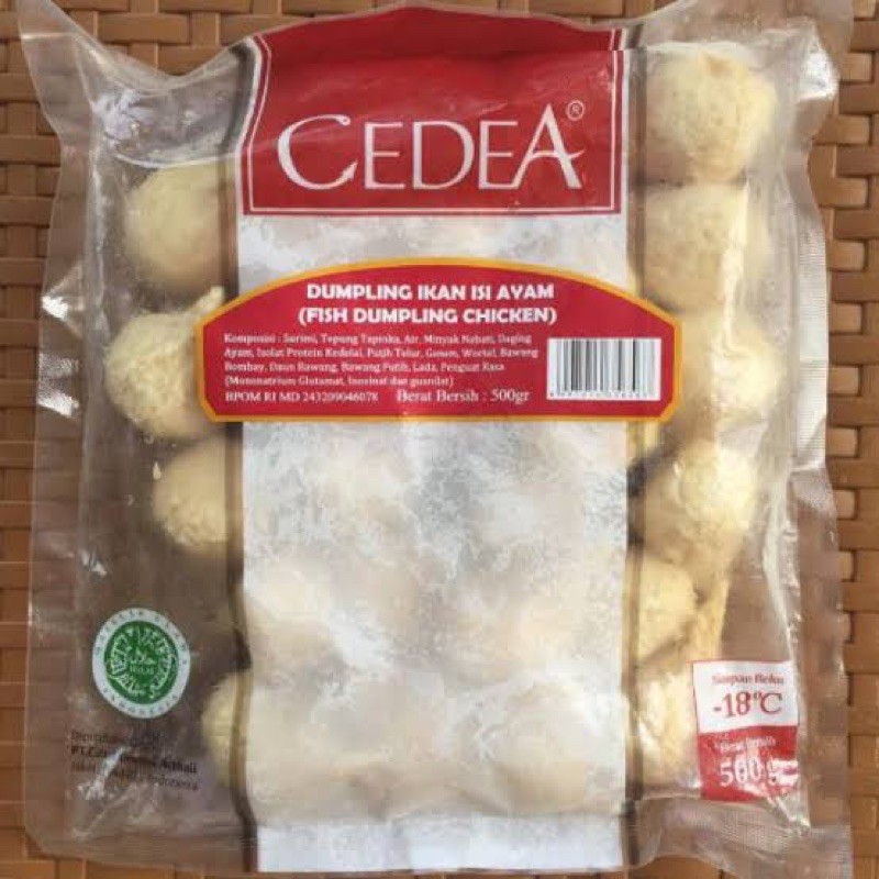 Jual cedea fish dumpling chicken dumpling ikan isi ayam 500 gr | Shopee ...