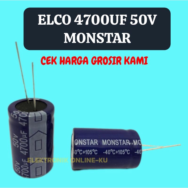 Jual ELCO 4700UF 50V MONSTAR | Shopee Indonesia