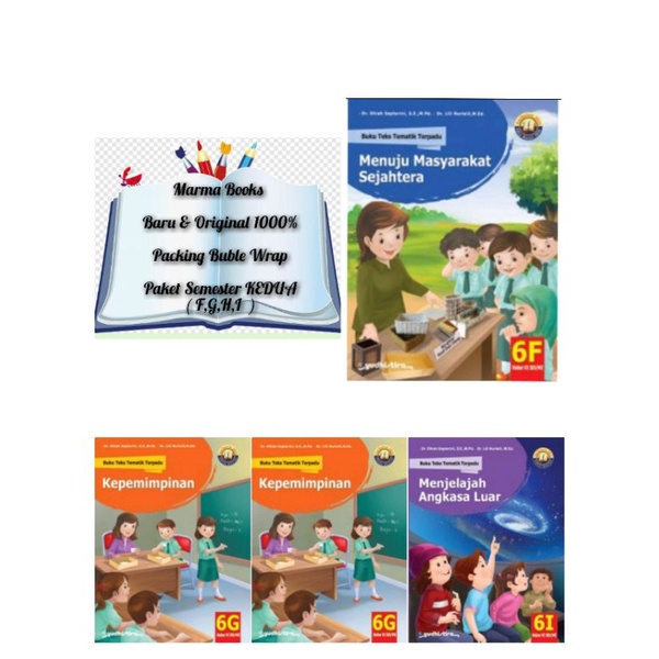 Jual PAKET Buku Tematik Terpadu SD 6F 6G 6H 6I K13 / Paket Buku Tematik Terpadu Kelas 6 SD ...