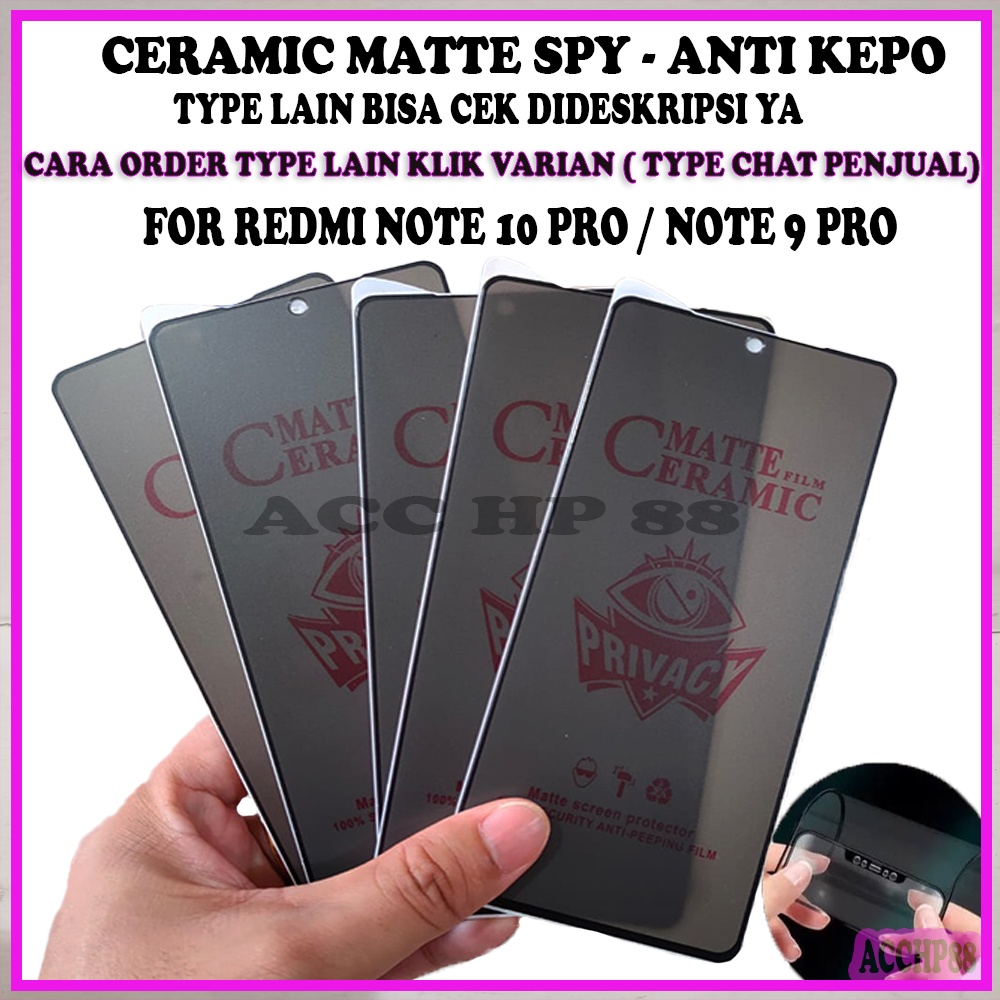 Jual ANTIGORES MATTE SPY XIAOMI REDMI NOTE 11 / NOTE 11 PRO / NOTE 12 / NOTE 12 PRO / NOTE 10 ...