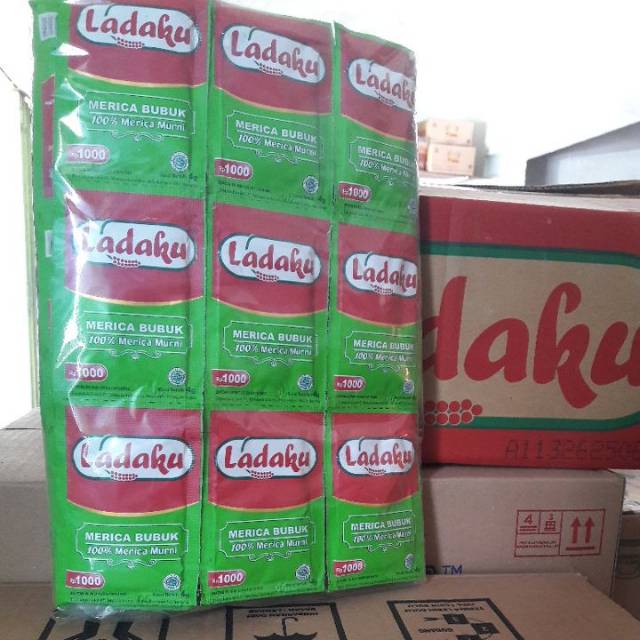 Jual Ladaku Pack isi 6 × 12 sachet - Merica Bubuk Murni - Lada Putih 72 ...