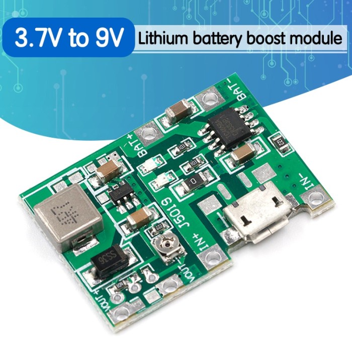 Jual Module 2 in1 DC Boost Step Up 2A + TP4056 Battery Charger Li-ion ...