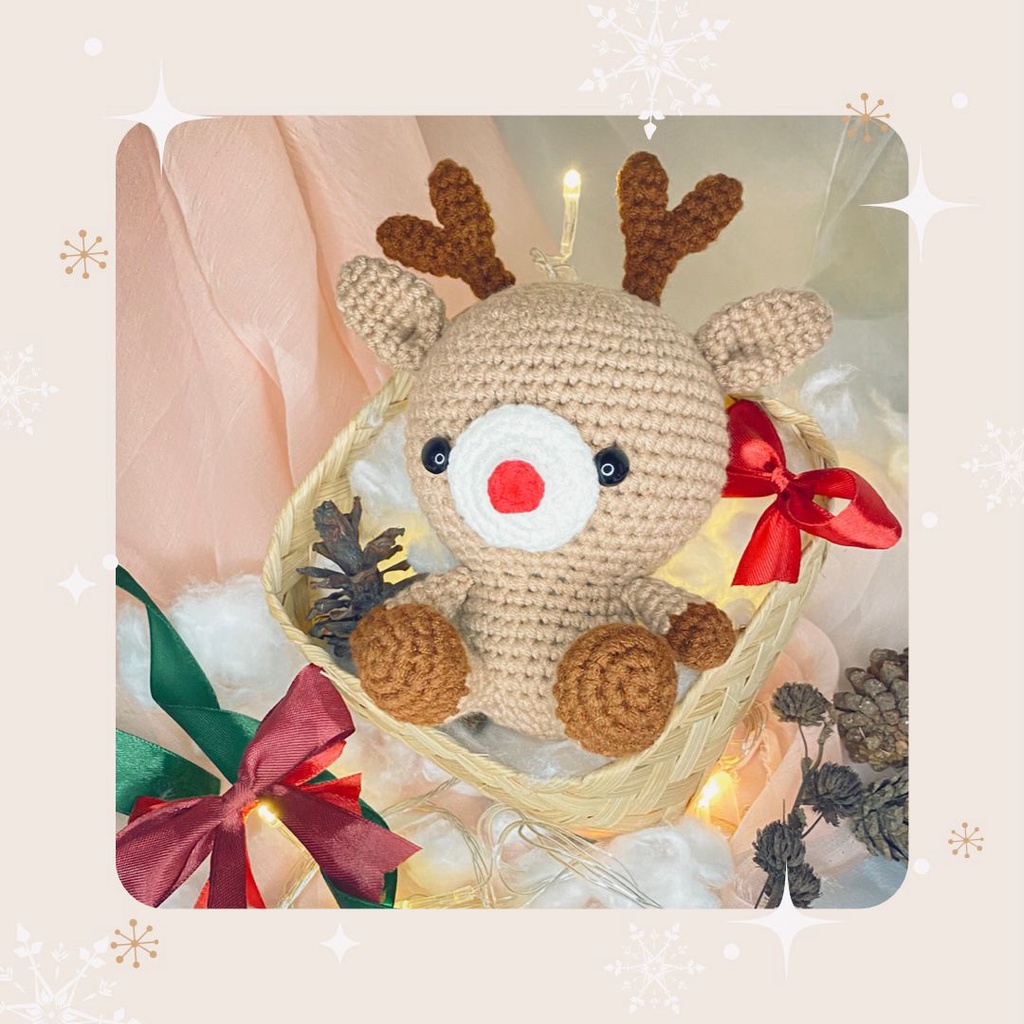 Jual Reindeer Amigurumi Boneka Rajut Christmas Collection