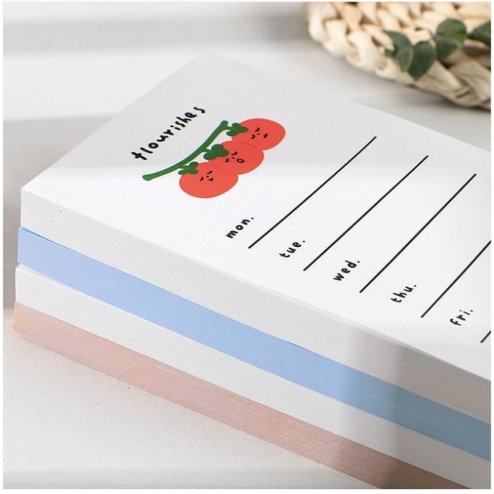 Jual Cantik Memopad Korea Notepad To Do List Lucu&Imut Isi 50 Lembar ...