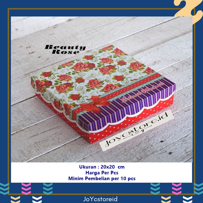Jual Dus Nasi R10k Beauty ROSE Kotak Nasi 20x20 Box Nasi/ Box Kue / Box ...