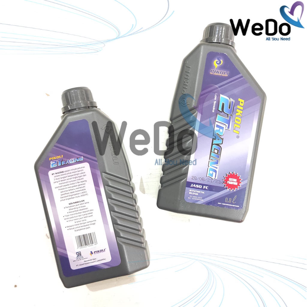 Jual Pikoli 2T Racing Oli Samping 2 Tax Low Smoke Oil Synthetic 800ml ...