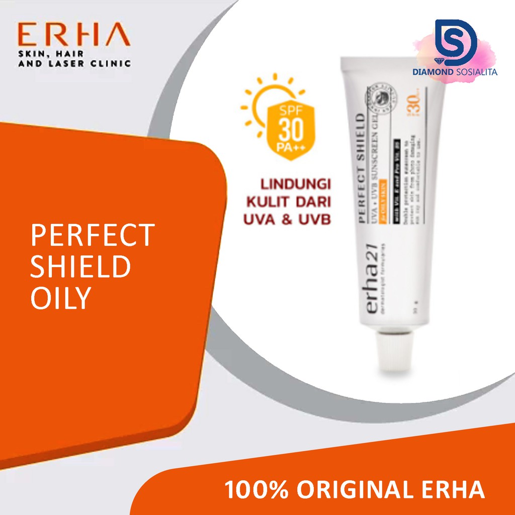 Jual ERHA Sunscreen Sunblock ERHA PERFECT SHIELD SPF 30 / Tabir Surya ...