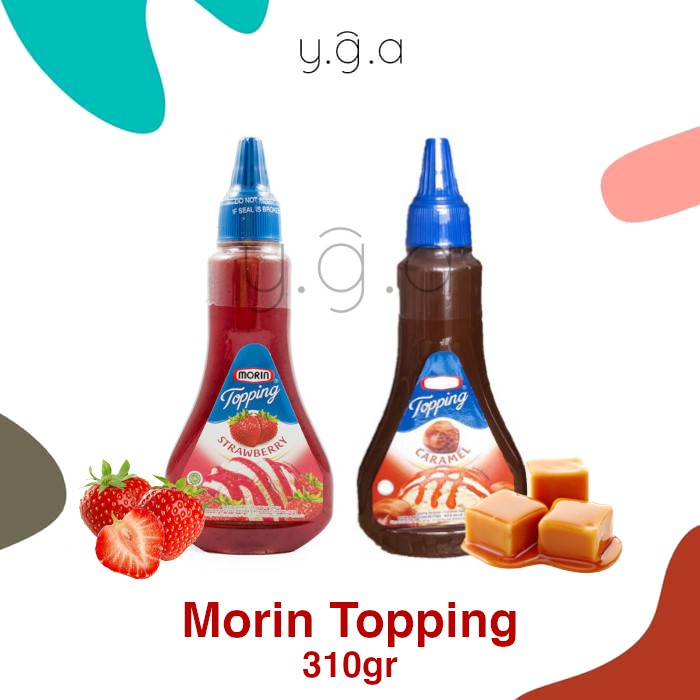 Jual Morin Topping Caramel Strawberry 310GR / Saus Sirup / Sauce Syrup ...