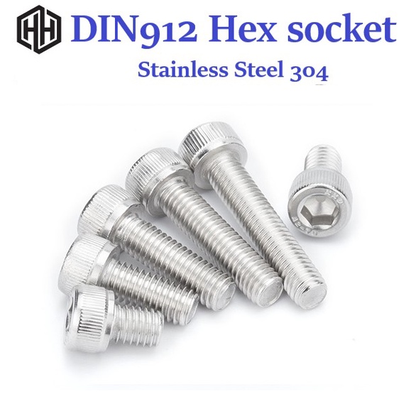 Jual Baut L M2.5 DIN912 Hex Socket Stainless Steel BL25 | Shopee Indonesia