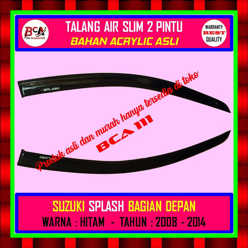 Jual TALANG AIR (DEPAN) SUZUKI SPLASH 2008-2014 - MODEL SLIM - HITAM ...