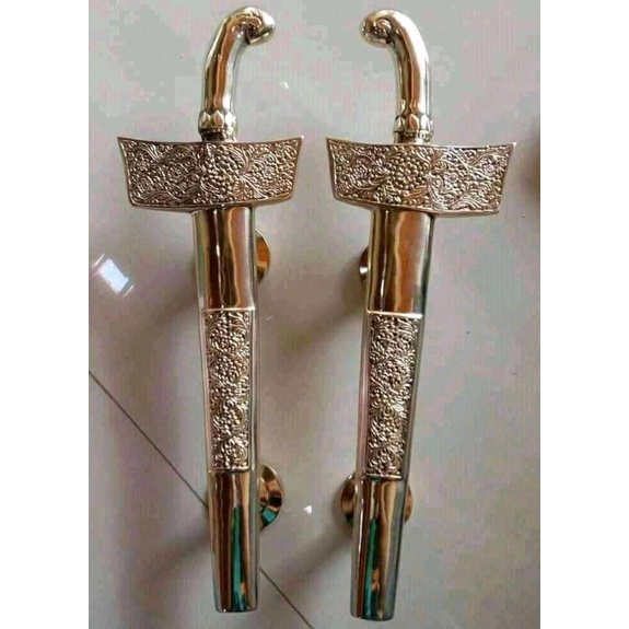 Jual Handle/tarikan Gagang Pintu Rumah Motif Keris Sarung Emang Golds ...
