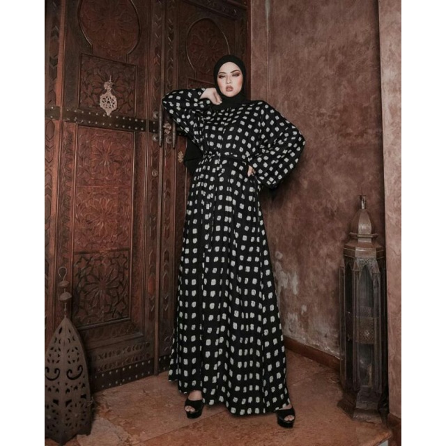 Jual VORRIN ABAYAT || Kimono Abaya Motif Pop Art Nordic, Lengan Raglan ...