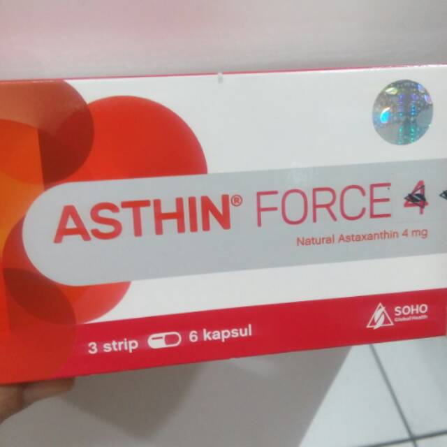 Jual ASTHIN FORCE AXASANTHIN 4MG ISI 18 KAPSUL | Shopee Indonesia