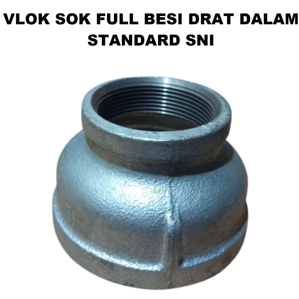 Jual Flok Sok Full Besi 3 x 2 1/2 Inch Sambungan Pipa Reducer Socket ...