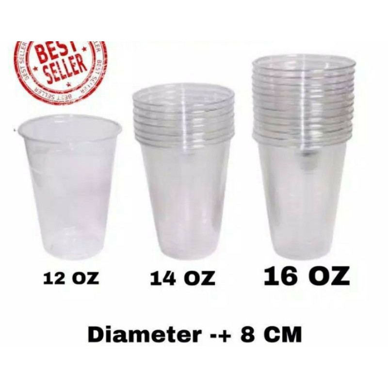Jual [READY] Gelas pop ice ukuran 12, 14, 16 oz isi 50pcs | Shopee ...
