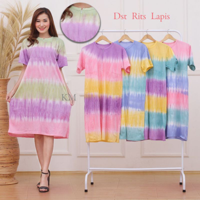 Jual DASTER KAOS TIE DYE BUSUI RESLETING DEPAN DASTER BAHAN KATUN KAOS ...