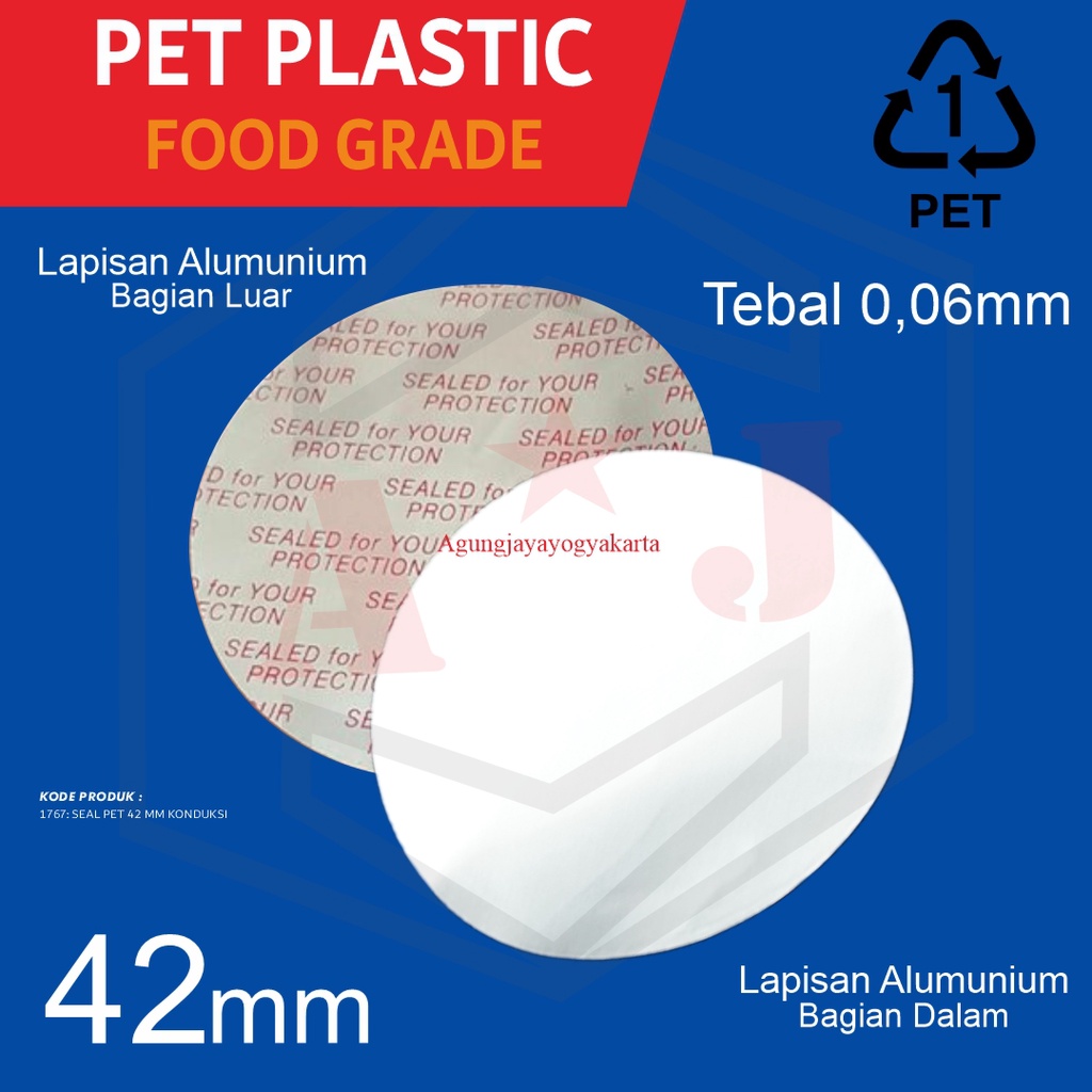 Jual Seal Alumunium PET D 40 mm Konduksi @ 100 Pcs /D 40 mm/ D 42 mm ...