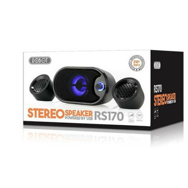 Jual ROBOT RS 170 STEREO SPEAKER WITH LED ORIGINAL FOR LAPTOP PC ...