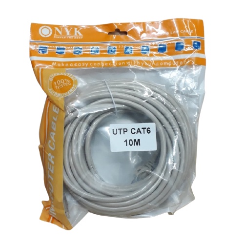 Jual KABEL LAN UTP CAT6 MERK NYK 1,5/3/5/10/15 METER | Shopee Indonesia