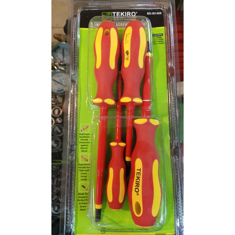 Jual Tekiro Insulation Screwdriver Set 4pcs | Shopee Indonesia