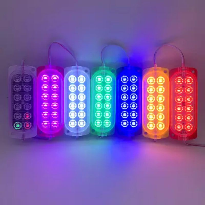 Jual Lampu kedip otomatis LED Ultrasonic 12 Mata 24V Waterproof / Modul ...