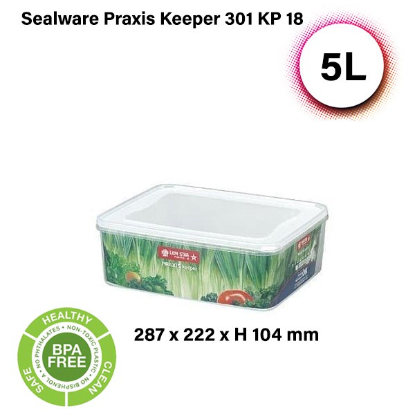 Jual LIONSTAR KP 18 PRAXIS KEEPER 301 KOTAK SEALWARE BOX 5 LITER LION STAR | Shopee Indonesia