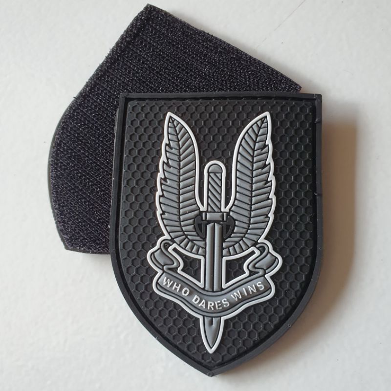 Jual PATCH RUBBER PVC LOGO SAS SPECIAL AIR SERVICE TIMBUL 3D DASAR HITAM/TEMPELAN EMBLEM KARET ...