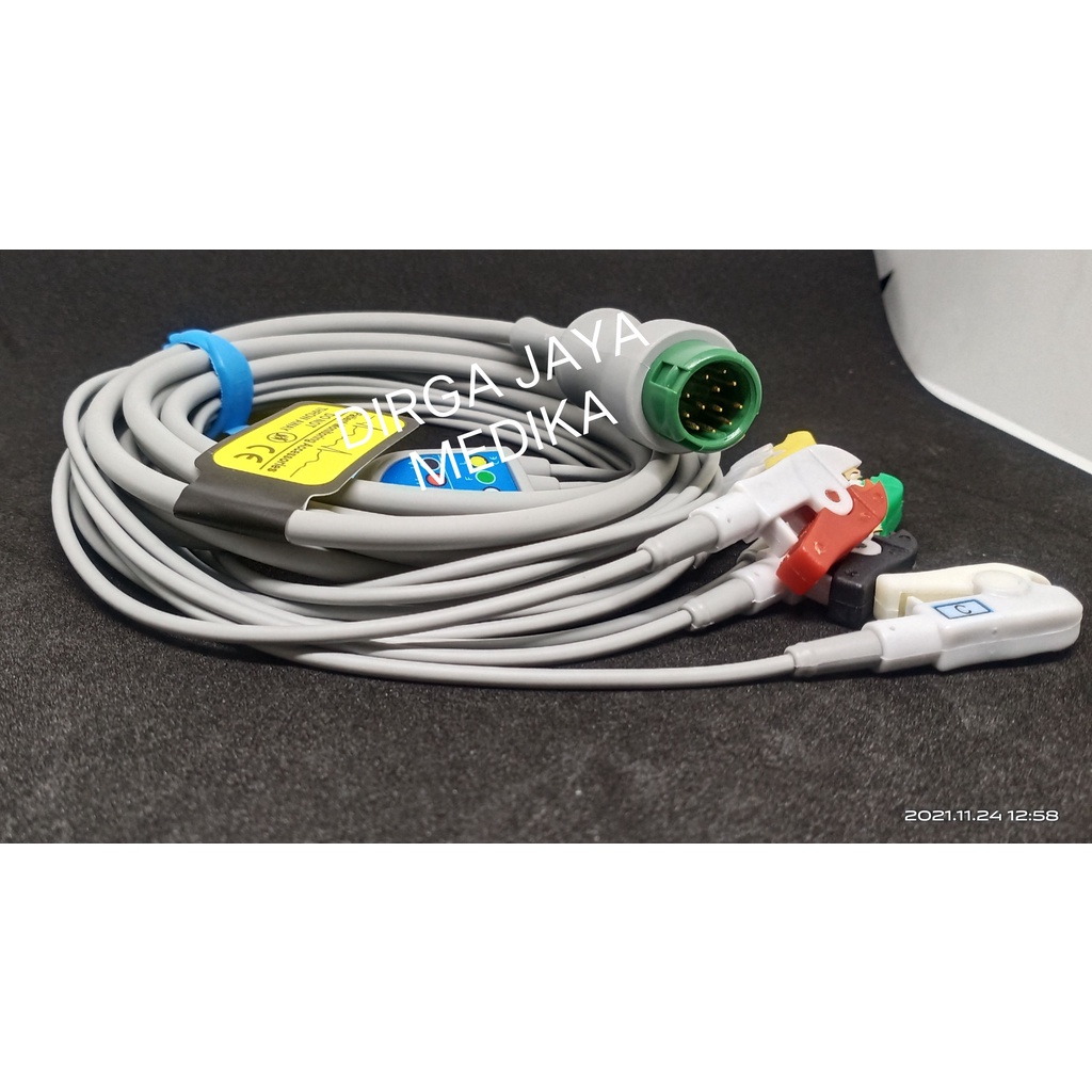 Jual ECG Cable 5 Leads Mindray T5/T8 / EKG Kabel 5 Leadwires Mindray T5 ...