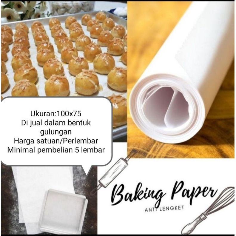 Jual Kertas Roti/Kertas Minyak/Kertas Kue/Baking Paper warna purih ...