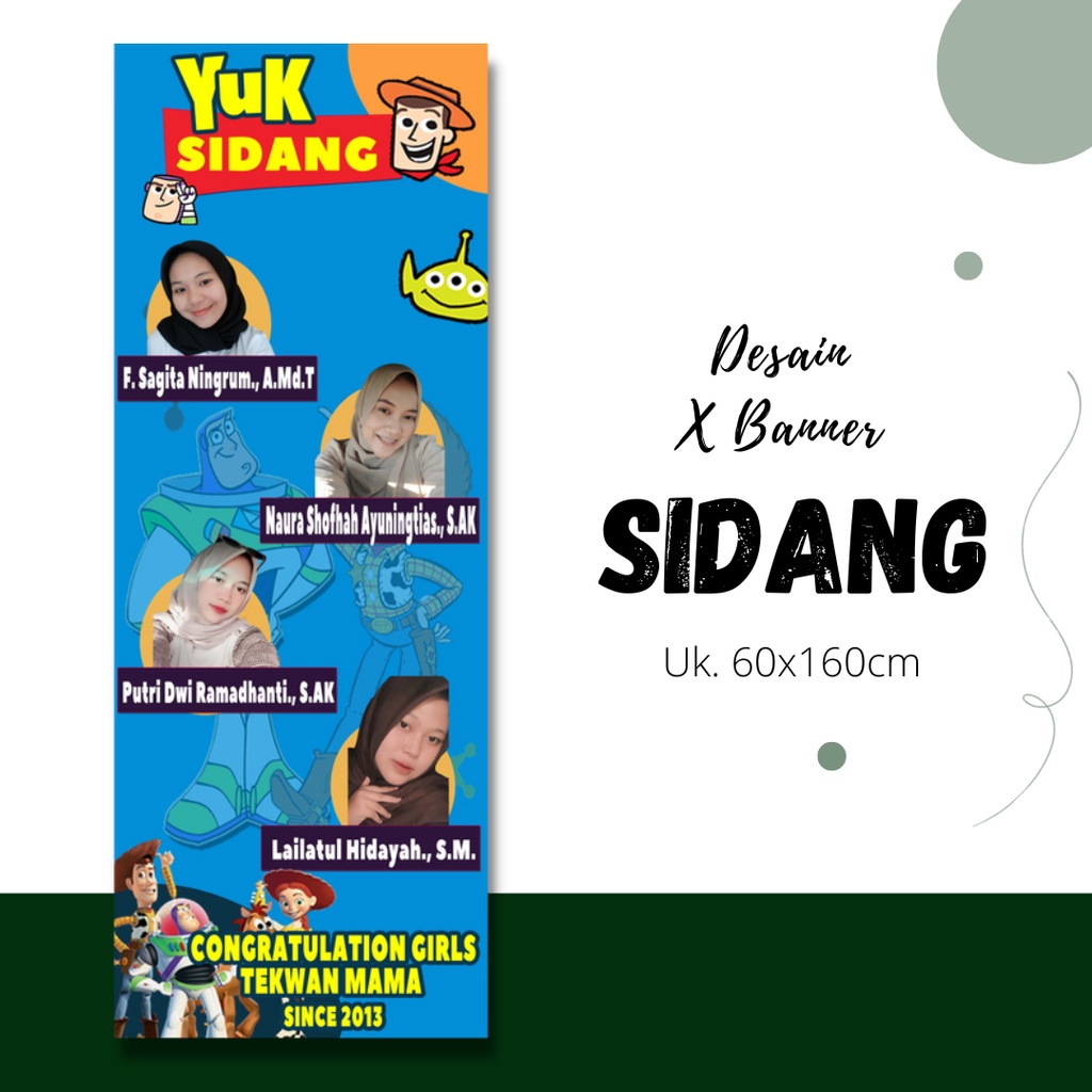 Jual X BANNER 60X160cm satu set rangka, custom desain, banner sidang ...