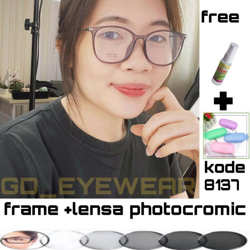 Jual FRAME KACAMATA 8137 + LENSA PHOTOCROMIC/ANTI RADIASI/BLUE RAY ...