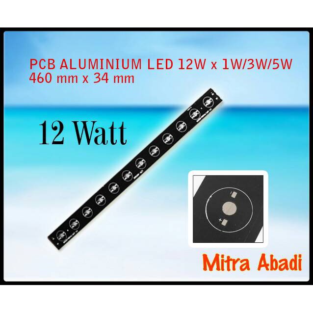 Jual Long Black Aluminium PCB/Papan PCB Aluminium Hitam 12 Watt ...