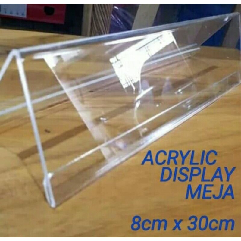 Jual Stand acrylic 8x30 cm, name tag acrylic, label acrylic, stand ...