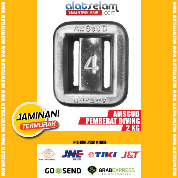 Jual Amscud Pemberat Diving / Pemberat Selam/Pemberat BCD (Lead Weight) 2kg/4lbs / Timah Scuba ...