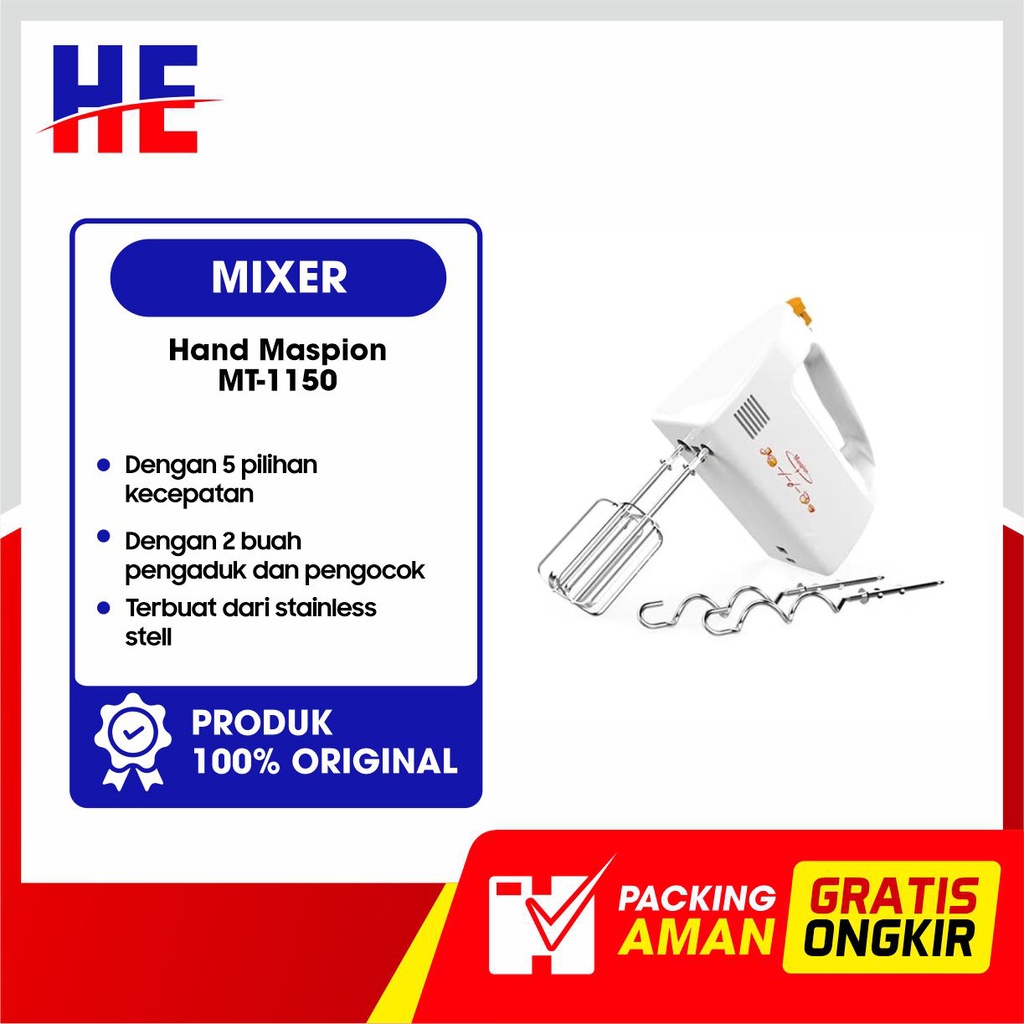 Jual MIXER HAND MASPION MT-1150 Garansi Resmi | Shopee Indonesia