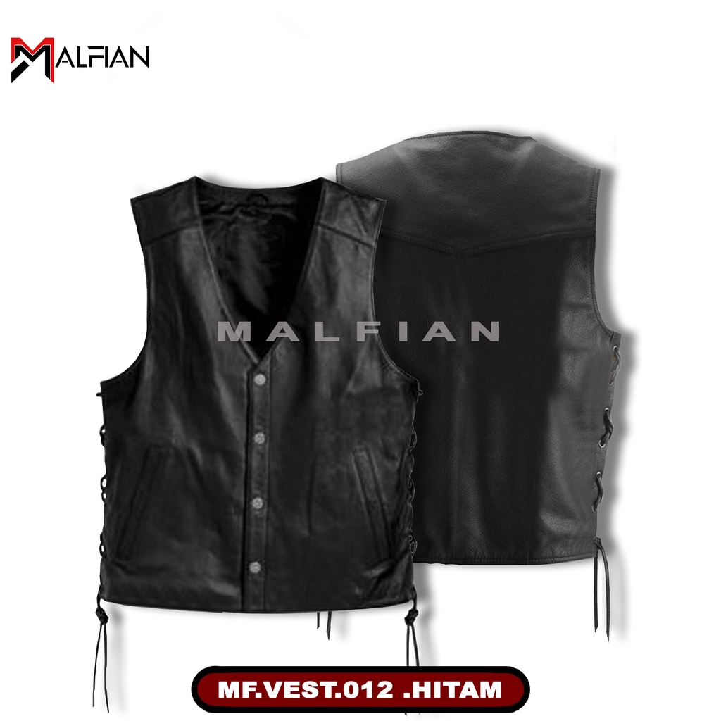 Jual Rompi Kulit Pria Vest Kulit Sintetis Rompi Kulit Bikers Vest PU ...