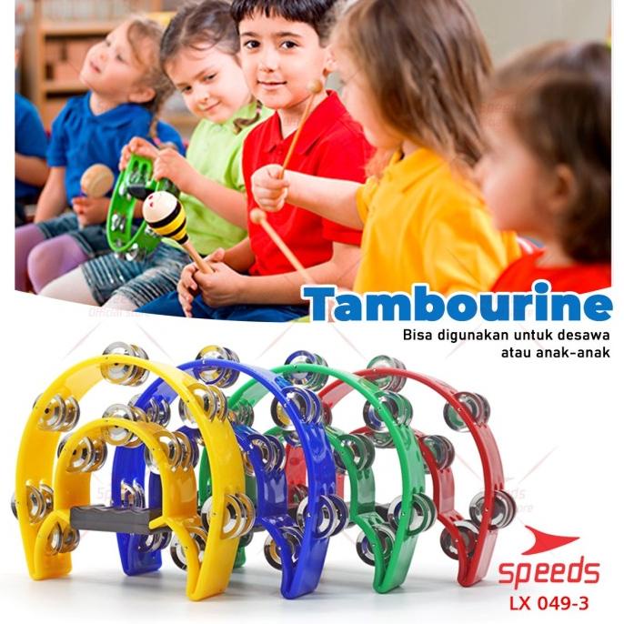 Jual Alat Musik Tamborin Tambourine Double Ring Kecrekan Tambourine 049 ...