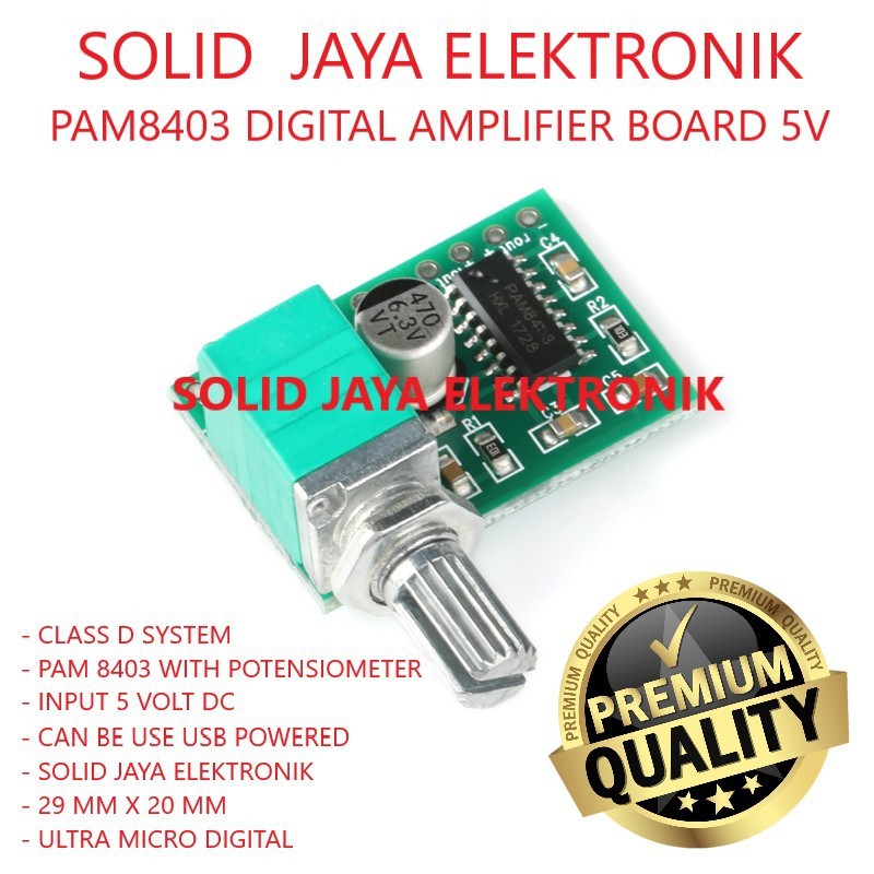Jual POWER CLASS D PAM8403 PLUS TONE POTENSIO PAM 8403 KIT AMPLIFIER ...