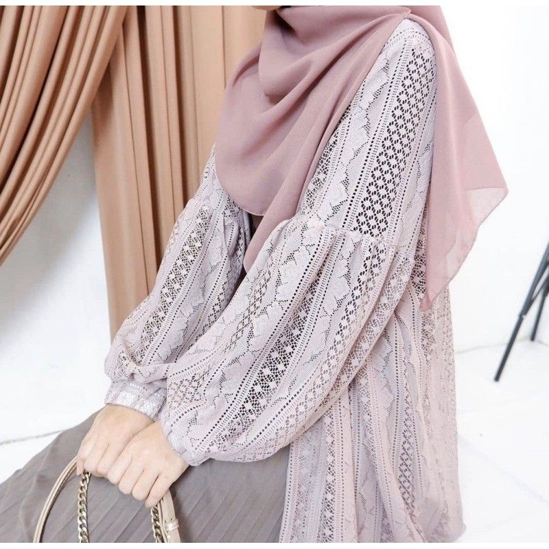 Jual KARDIGAN BRUKAT PREMIUM//LACE OUTER BURKAT | Shopee Indonesia