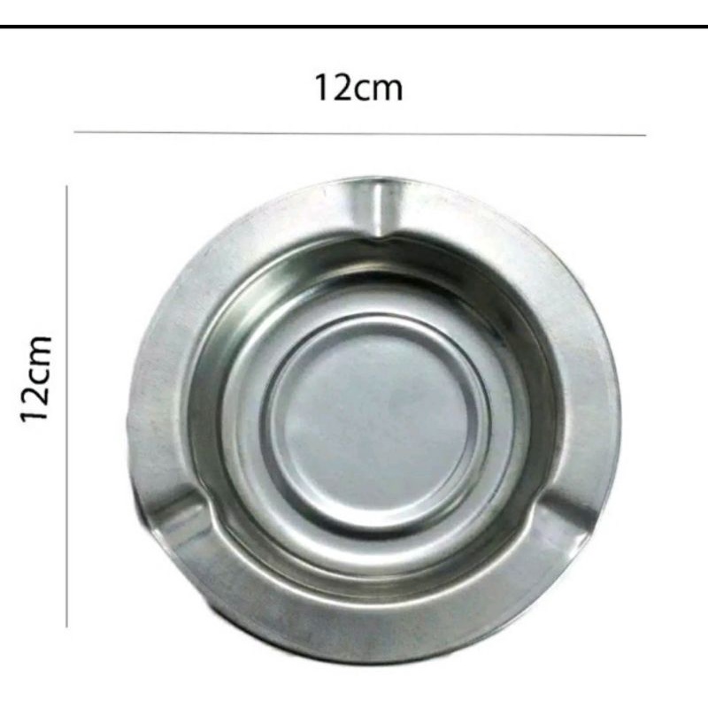 Jual Asbak Rokok Stainless 12cm Asbak Abu Rokok Stainless Bulat 12cm ...