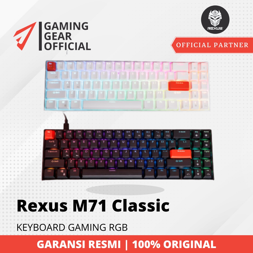 Jual Rexus Daxa M71 Classic / Klasik Mechanical Gaming Keyboard ...