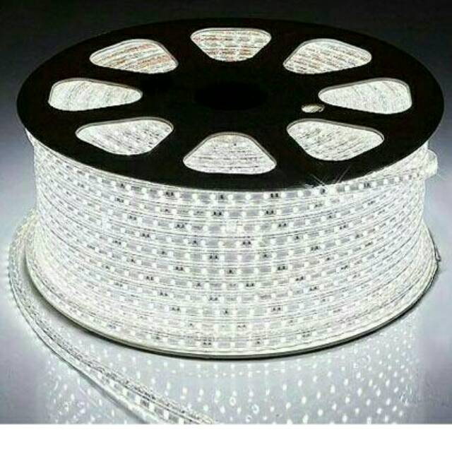 Jual 1Meter LED STRIP PUTIH 2835 8W SELANG MATA BESAR Indor & Outdor ...