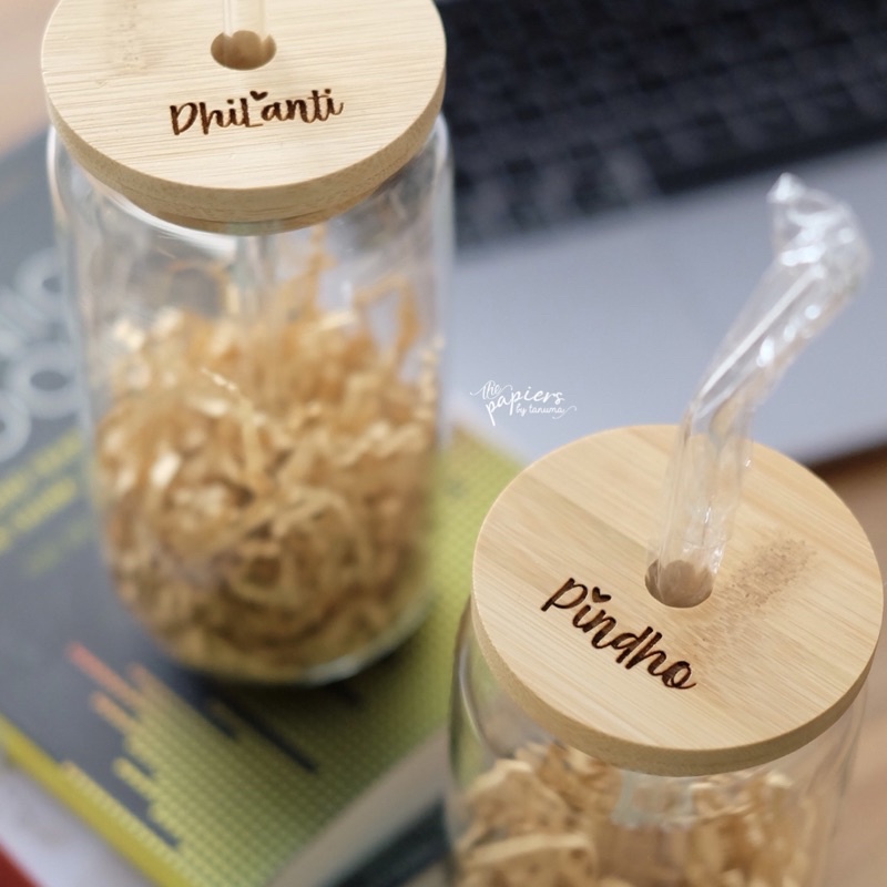 Jual Bamboo Glass Cup/ Gelas Kaca/ Gelas Kayu/ Gelas Kopi/ Gelas ...