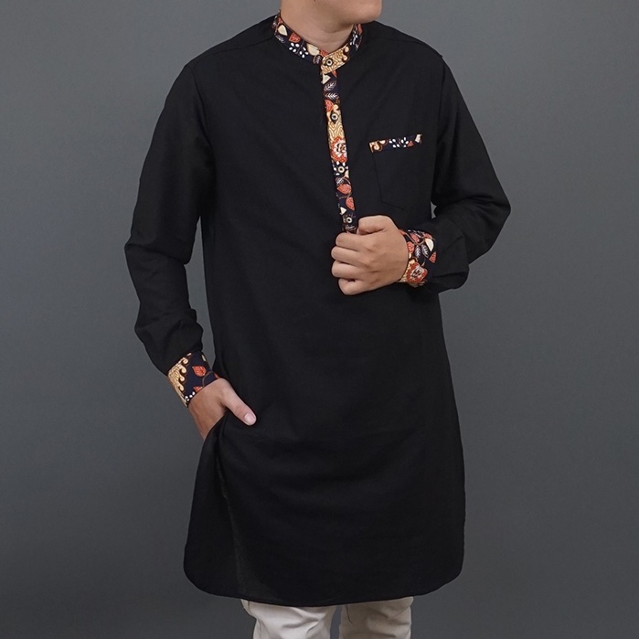 Jual Baju Koko List Batik atau Baju Koko Lengan Panjang Berbahan Dasar ...
