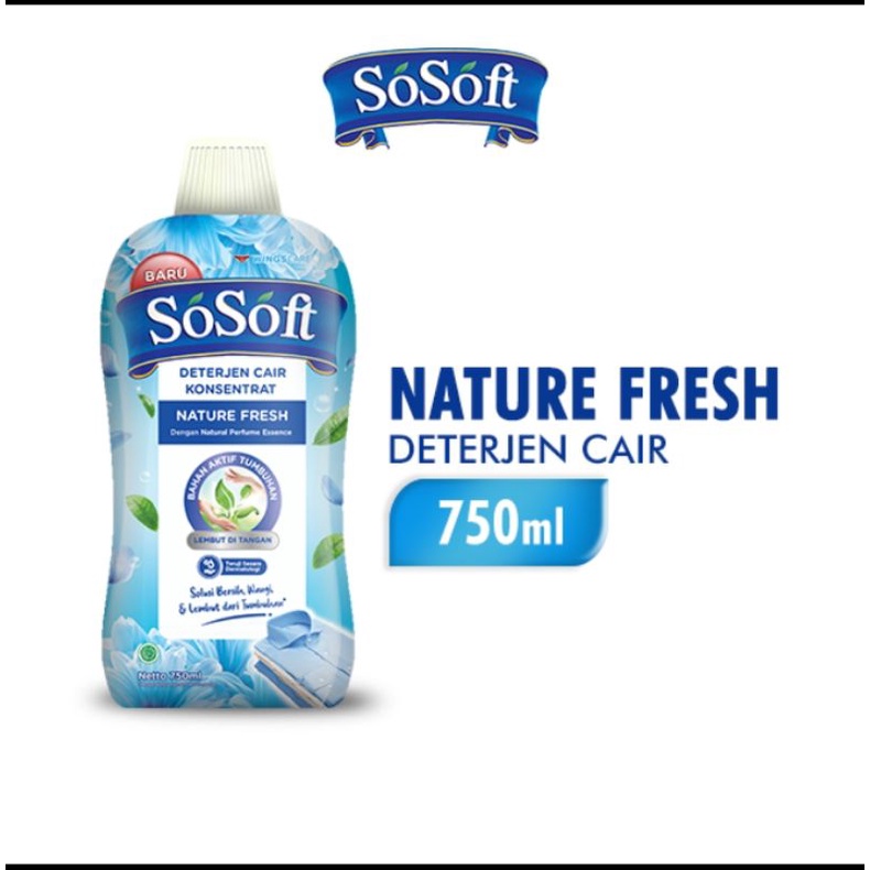 Jual so soft detergent 750 ml | Shopee Indonesia