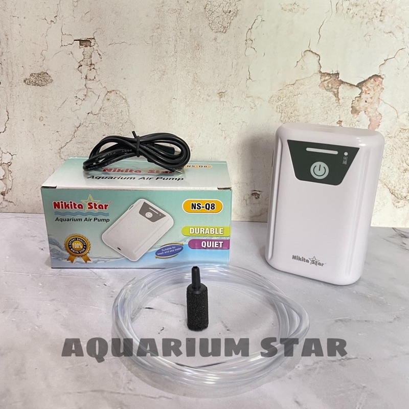 Jual Paket Aerator USB AC-DC Nikita Star NS-Q8 Satu Lubang / Pompa Udara. | Shopee Indonesia