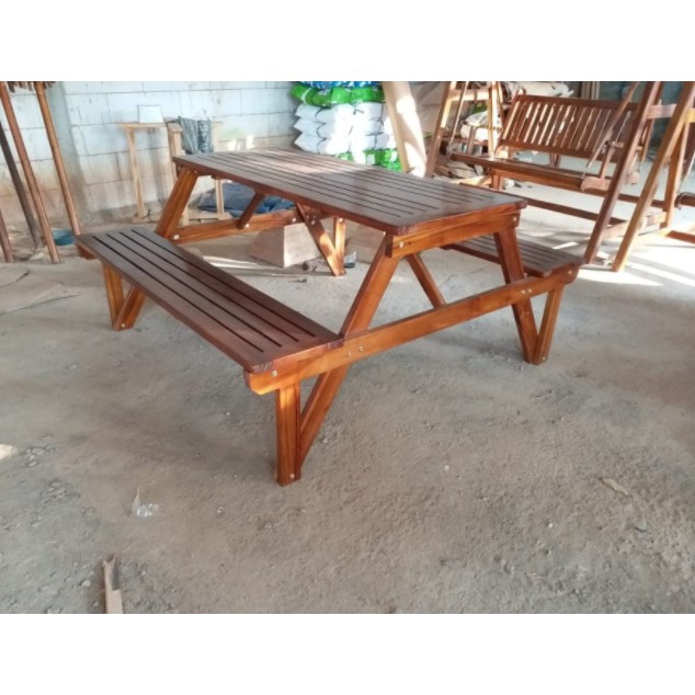 Jual Meja kursi bakso Cafe Resto Cofee set Kayu jati | Shopee Indonesia