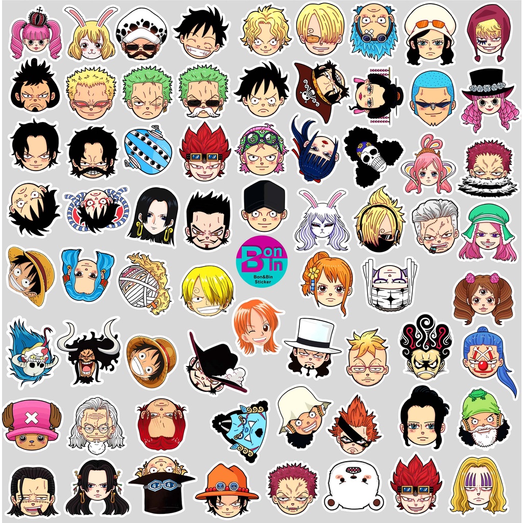 Jual Stiker One Piece Head Anime 65pcs | Shopee Indonesia