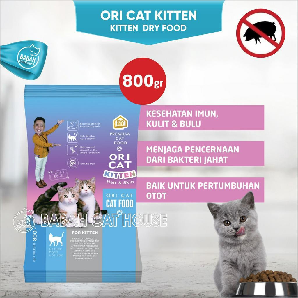 Jual ORI CAT KITTEN 800gr Dry Food Makanan Anak Kering Kucing Oricat ...