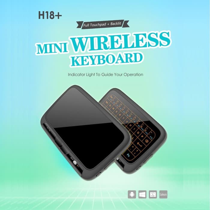 Jual H18 Plus Touch Pad Backlit 2.4GHz Mini wireless Keyboard Mouse for ...